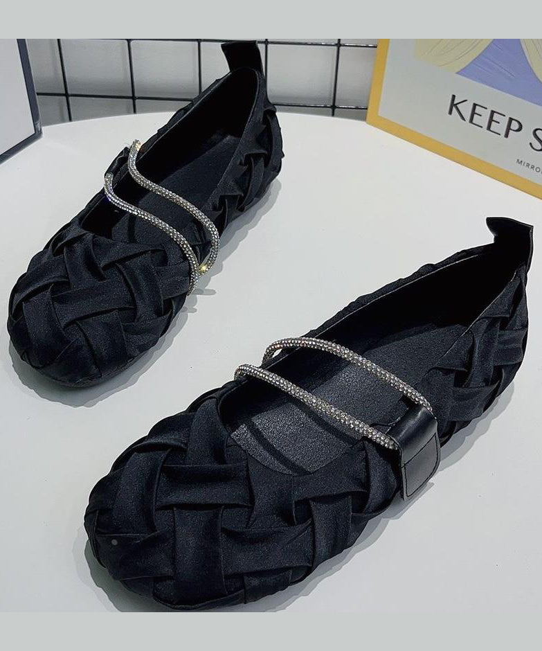 Beautiful Black Wrinkled Comfy Flat Shoes AP1045 – Genistyle Shop
