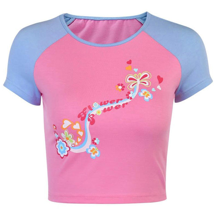 Flower Pink Crop Top – Genistyle Shop