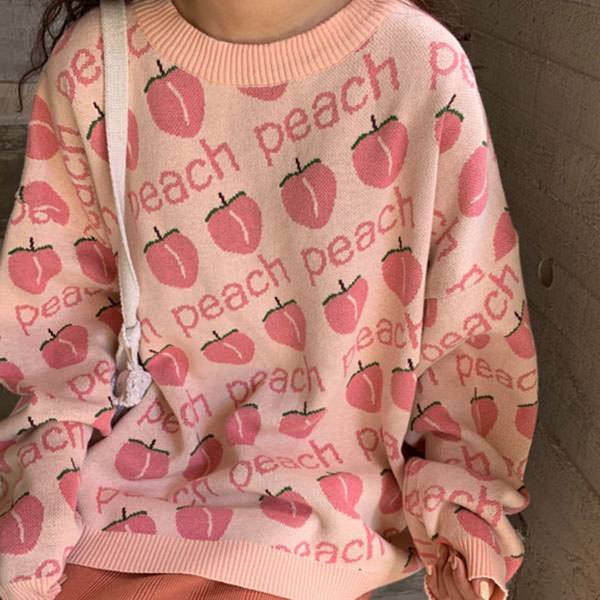 Peach Knit Sweater – Genistyle Shop