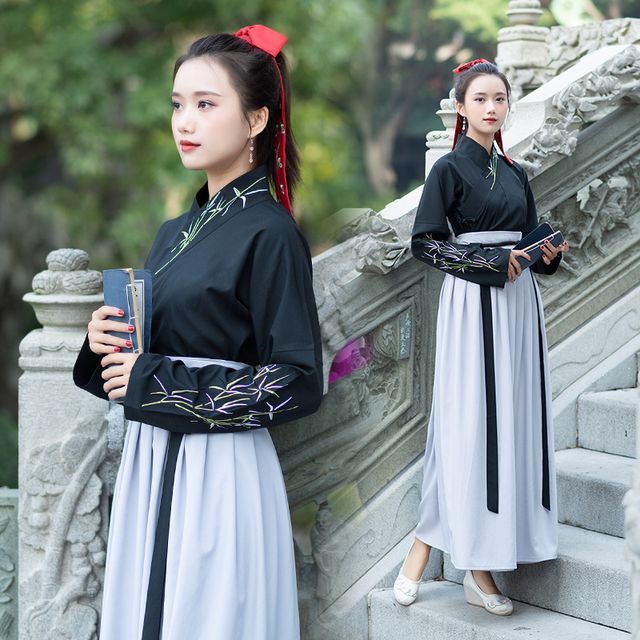 Leaf Embroidered Hanfu Costume Set – Genistyle Shop