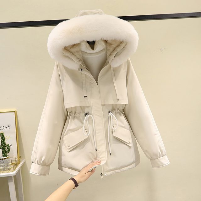 Fluffy Hooded Plain Puffer Jacket – Genistyle Shop