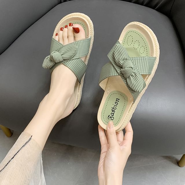 Platform Bow Slide Sandals – Genistyle Shop